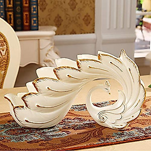 Stylish Simplicity Ivory Magnetic Wine Rack Decoration Peacock Modeling Crafts European Wine Cabinet Decoration Creative Home Desktop Porch Partition Decoration Decoration Wedding Gift Beautiful and