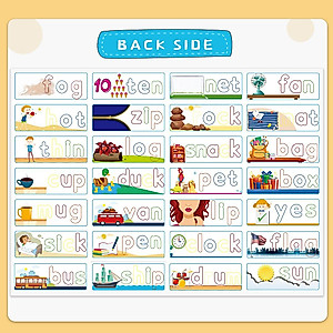 SpringFlower See & Spell Matching Letter Game for Preschool Kindergarten Kids,Learning Educational Toy,Toddler Learning Activities,CVC Word Builders for 3 4 5 6 Years Old Boys and Girls,80Pcs