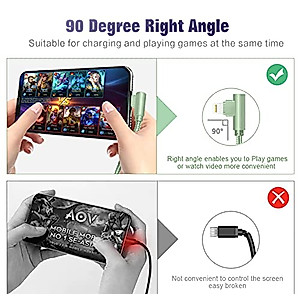 iPhone Charger,3 Pack 6FT Lightning Cable [Apple MFi Certified] iPhone Fast Charging Cable 90 Degree Nylon Braided Cord Compatible with iPhone 14/13/12/11 Pro Max/XS MAX/XR/XS/X/8/7/Plus/iPad