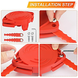 Yweller DF-065 Trimmer Head Replacement Blades Compatible with Black and Decker GH710 GH700 GH750 DF-065-BKP String Trimmer (33 Pack)