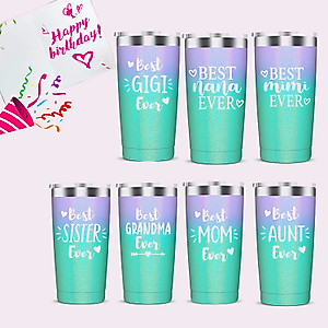 Best Aunt Ever-Stainless Steel Insulated Aunt Tumbler Cup Birthday Christmas Gifts for Aunt from Niece Nephew Gifts for Auntie,Aunt to be,New Aunt,Aunt Pregnancy Announcement 20 Ounce Multicolor