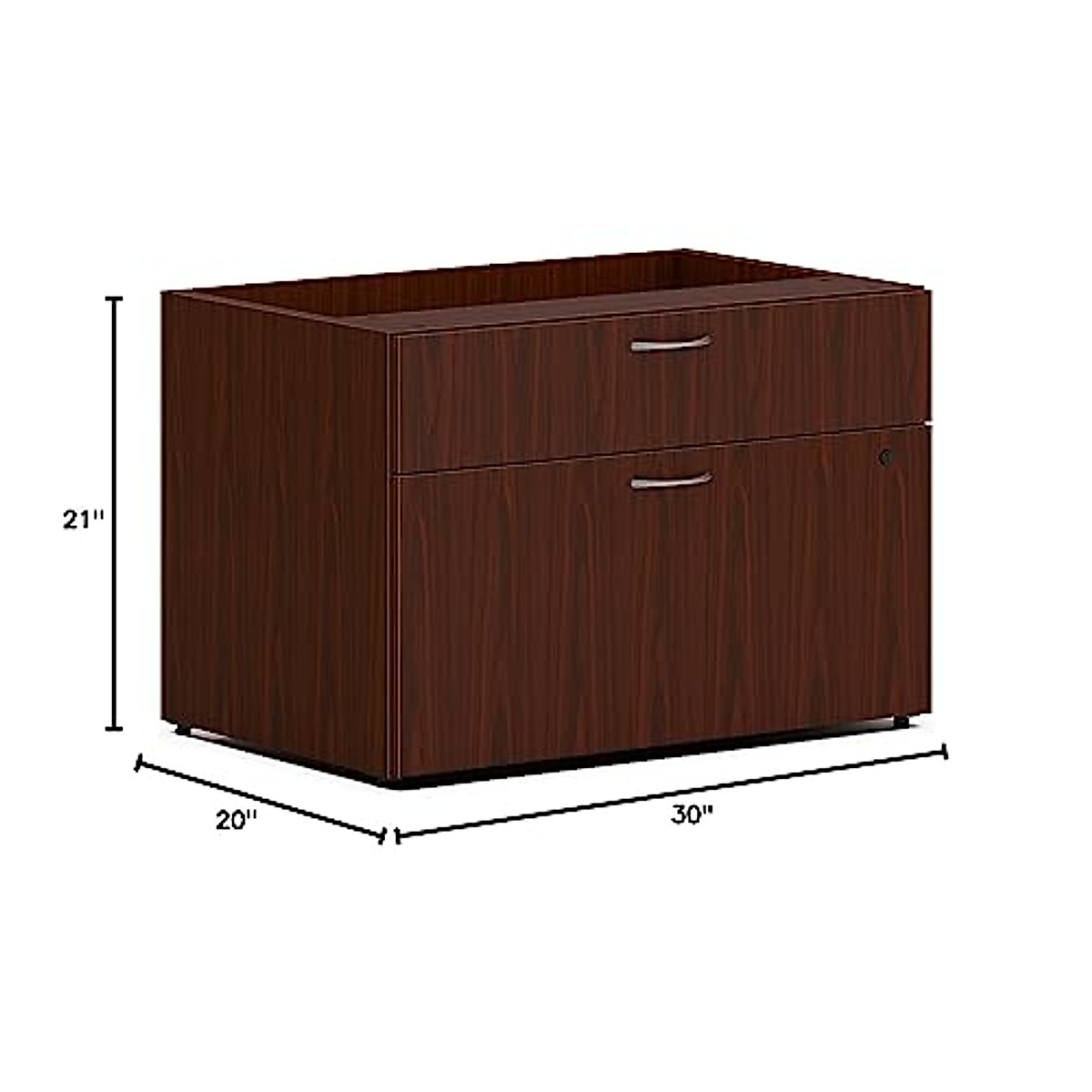 HON Mod Low Personal Credenza, 21 x 30 x 20, Mahogany
