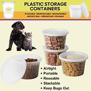 Perfect Settings 16 oz Deli Containers with Lids [40 Sets] Leakproof, Microwavable, Freezer, Dishwasher Safe, Pint Size Plastic Food Storage Container