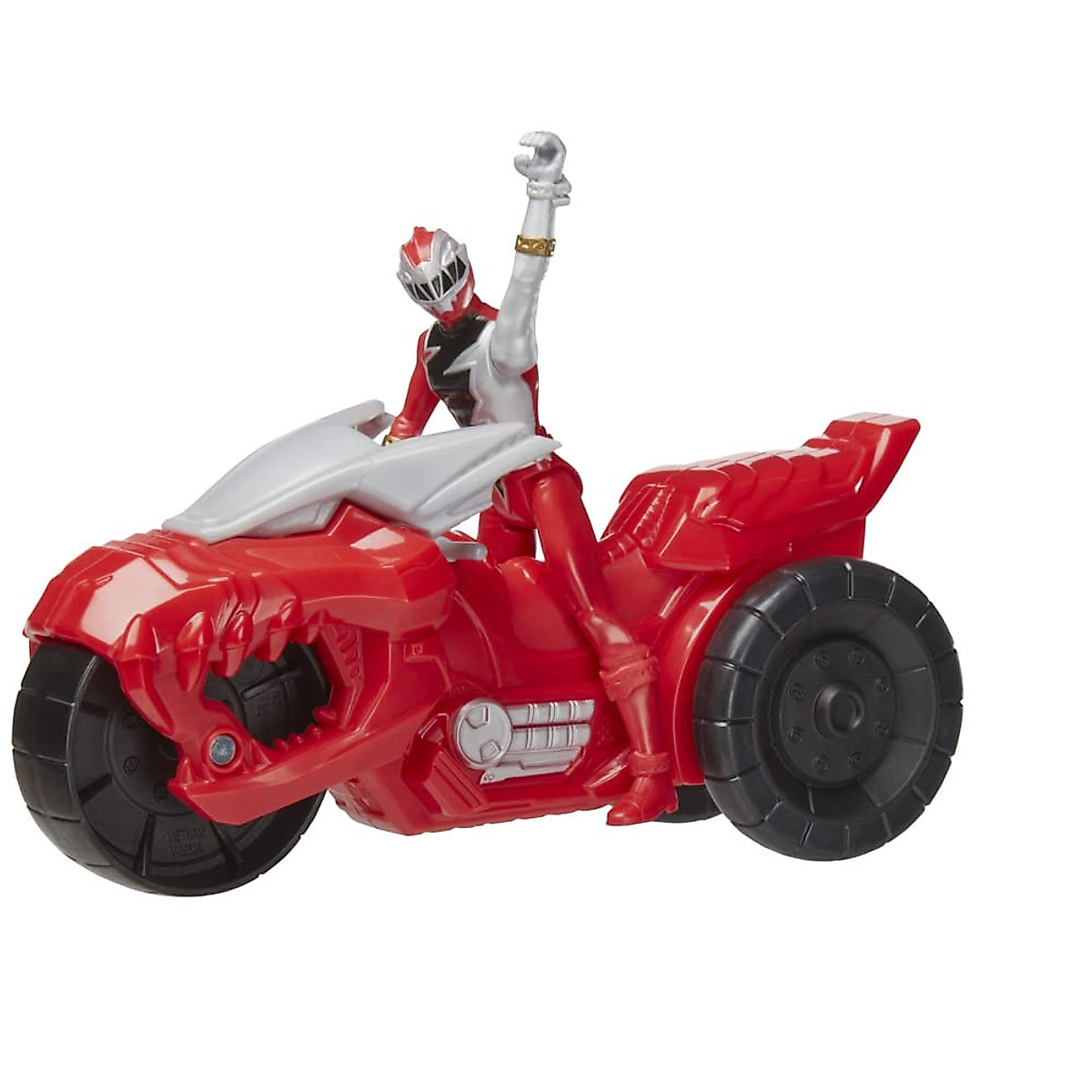 Power Rangers Dino Fury Rip N Go T-Rex Battle Rider and Dino Fury Red Ranger 6-Inch-Scale Vehicle and Action Figure, Toys Kids 4 and Up