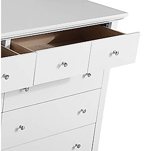 Glory Furniture Hammond 8 Drawer Dresser in White