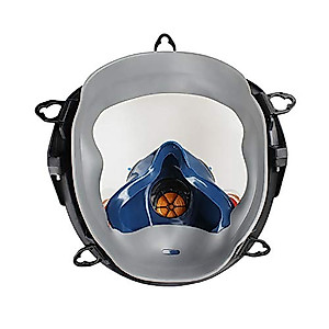 KISCHERS Reusable Full Face Respirator Large Against Dust/Organic Vapors/Smells/Fumes/Sawdust/Asbestos Suitable for Painting,Staining,Car Spraying,Sanding &Cutting