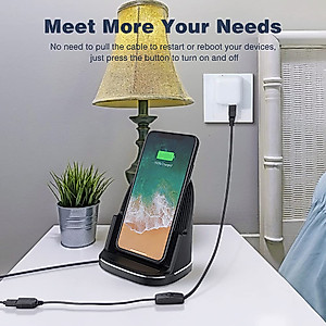 Onvian USB Power Switch, 2-Pack USB On/Off Switch Cable Supply Data and Power, USB Switch Cable Male to Female Cable for PC, TV, Car, USB Fan, LED Strips, etc