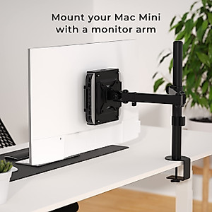 HumanCentric Dual Mac Mini Mount - VESA Compatible, Behind Monitor Arm
