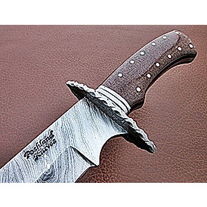 Poshland RG-57 Handmade Demascus Steel 15 Inches Bowie Knife - Beutifull Jute Micarta Handle with Demascus Guard & Bolster