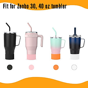 Zenbo 4pcs Silicone Boot for Stanley 40 oz Quencher, IceFlow Flip 30 oz, and 20 oz Tumblers