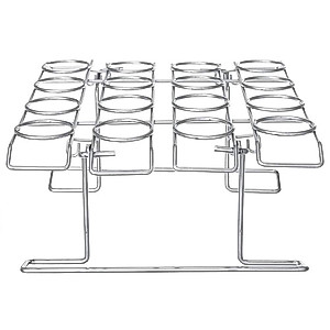 Cupcake Cones Baking Rack, 16-Cavity Stainless Steel Ice Cream Cone Cupcakes Holder Foldable Cake Decorating Pastry Tray Waffle Cones Holder for Baking, Cooling, Display