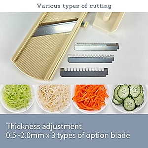 SOONEAR Mandoline Slicer for Vegetable, Fruit [Made in Japan] Kitchen Peelers Japanese Stainless Steel Blade
