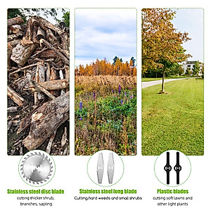 Foldable Brush Cutter Cordless Weed Wacker Electric Weed Eater Edgers with 2 Large Capacity Batteries &13 Blades, Professional Waterproof Weedeaters Battery Operated Grass Timmer for Lawn Garden Yard