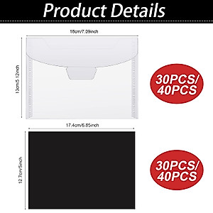 Stamp and Die Storage Bag Bulk and Rubber Magnetic Sheets Clear Storage Pockets Stamp Stencil Envelope Case Magnetic Sheets Dies Storage for Card Making (60 Pcs)