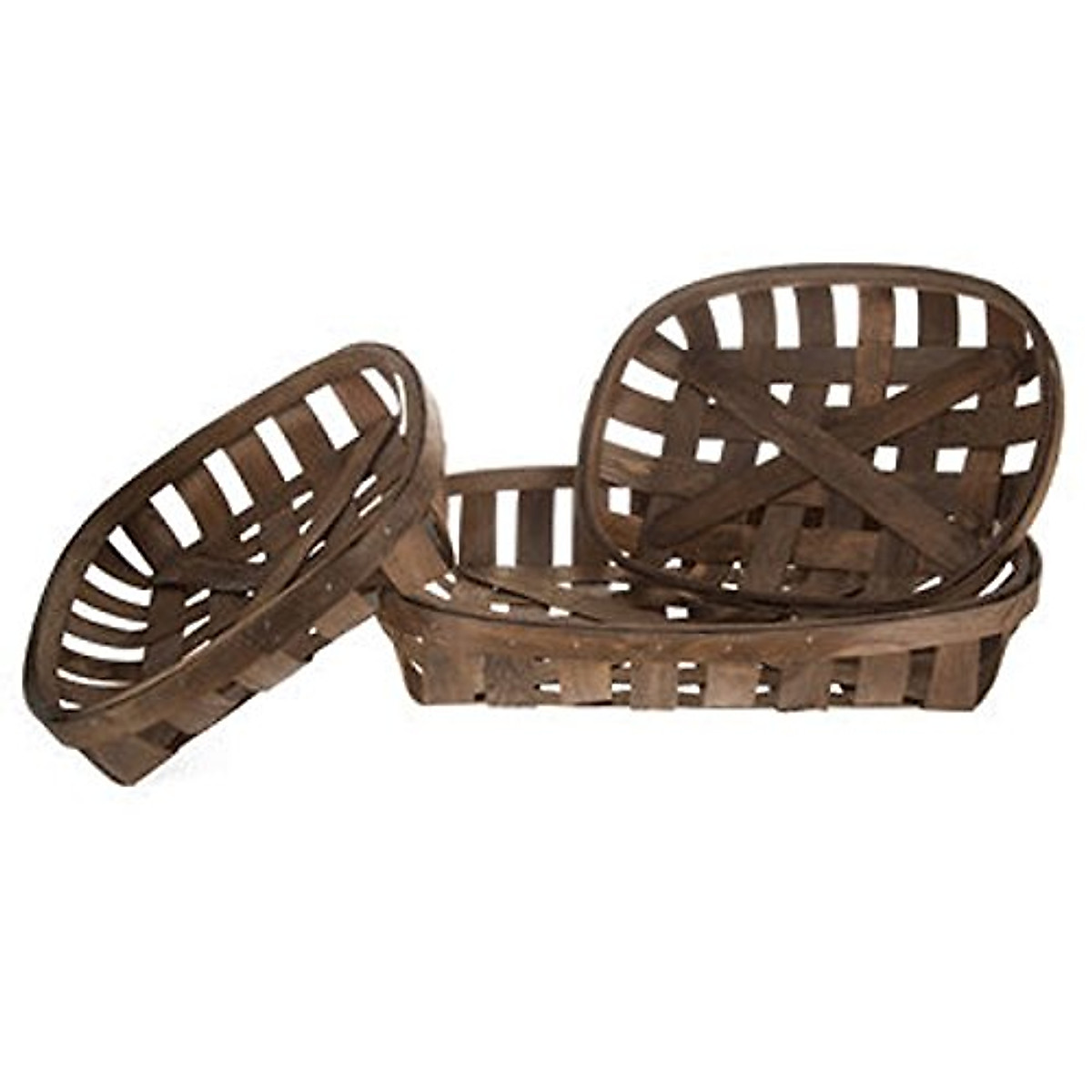 Tobacco Basket Set, 3 Medium Baskets, Farmhouse Wall Decor