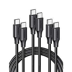 UGREEN 100W USB C Cable 3-Pack 5A Fast Charging Compatible with MacBook Pro 2022, iPad Pro 2022, iPad Air 5, Galaxy S23/S22 Ultra, Pixel, PS5, Switch, etc. 6.6FT