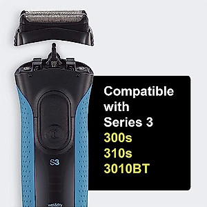 Series 3 Replacement Head for Braun Electric Shaver -21B- Compatible with Braun Electric Razors 300s, 310s, 3010BT (2 Pack)