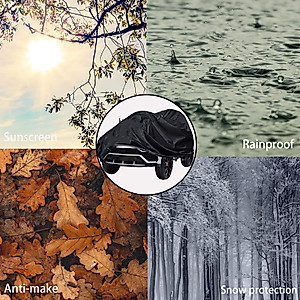 RuiHiSong Kids Car Cover,Outdoor Heavy Duty 600D Power Wheels for Kids Waterproof Cover,Kids Ride-On Toy Car Cover with Buckle and Vent,All Weather,The Handle is a Reflective Strip Again