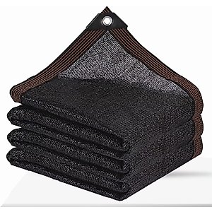 Shade Cloth - Garden Shade Mesh Netting with Grommets Outdoor Sun Shade Cover for Pergola Patio Plants Greenhouse Chicken Coop Black 90% Shading Rate(6X3FT)