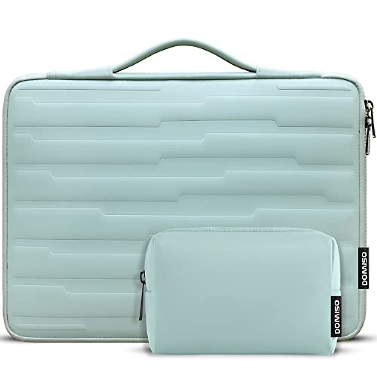 DOMISO 17.3 inch Shock Resistant Laptop Sleeve with Handle Protective Case Compatible with 17.3" Notebook/Dell Inspiron/MSI/HP Pavilion Ideapad/Samsung/HP, Mint Green