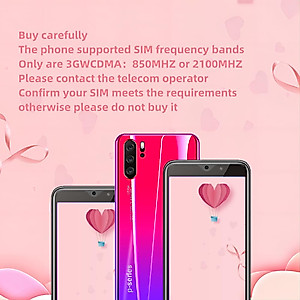 1GB RAM 8GB ROM，X10 Android Smartphone, 5.72-inch IPS Full-Screen，Front and Rear Cameras，Only Supports Dual SIM Card Frequency Band of 3GWCDMA ：850/2100MHZ，Unlocked Cell Phone （red）