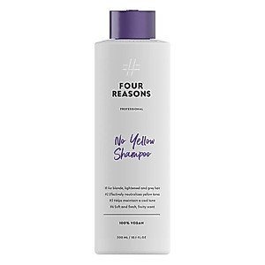 FOUR REASONS Purple Shampoo - Eliminates Brassy Tones in Blonde, Platinum, Gray Hair - Vegan & Cruelty-Free Toner - 10.15 fl oz