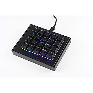 Max keyboard Falcon-20 Programmable Macropad Mechanical Keyboard, Backlit Multicolor LED, Cherry MX RGB Switch (Cherry MX RGB Brown)