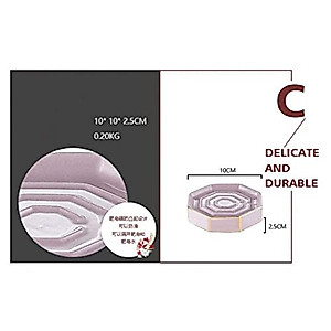 YYW Bathroom Accessory Set Ceramics Vanity Countertop Accessory Set Bathroom Set Includes Lotion Dispenser Tumblers Soap Dish (Pink)