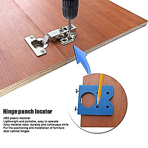 35mm Concealed Hinge Jig Kit, Woodworking Tool Drill Bits Hinge Drilling Hole Router Jig for Cabinet Cupboard Door Installation