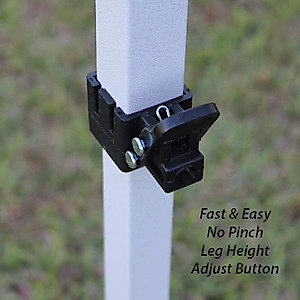 King Canopy Festival 10-Feet by 10-Feet Instant Pop up with 3 Solid Sides, 1 Zippered Door and Weight Bags, 1-Inch Steel Frame, White, FSSHST10WH-B2