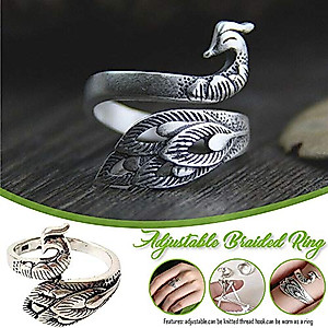 3 Pcs Adjustable Knitting Loop Crochet Loop Knitting Accessories, Hand-Made Silver-Plated Copper Rings, Faster Crocheting, Advanced Peacock Ring, Yarn Guide Finger Holder Knitting Thimble