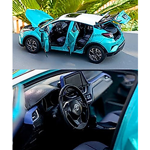 Models Vehicle Replica Car 1 18 Fit for Toyota CHR SUV Simulation Car Model Metal Diecast Minicar Scale Model Collectibles Souvenir Collectible Gift 2023 2024 (Color : Blue)