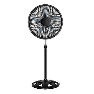 Simple Deluxe 18 Inch Pedestal Stand Fan 3 Adjustable Speed for Indoor, Bedroom, Living Room, Home Office & College Dorm Use, 18 Inch, Black