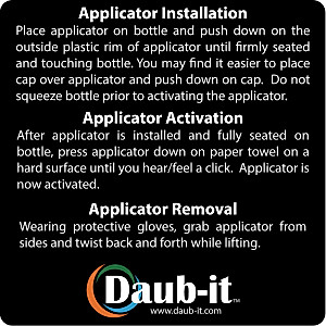 Racquet Art Daub-it Empty Bottles with applicators - 4 oz - Mohair Dauber - 2 Pack