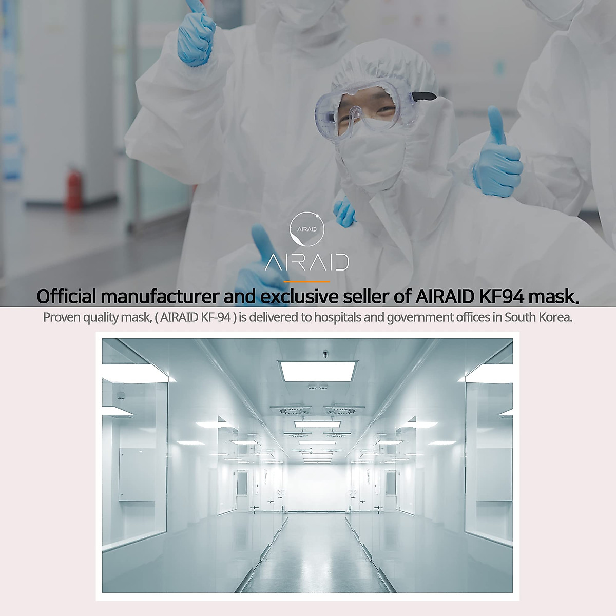 AIRAID-KF94 [Individually Wrapped] - Made in Korea, 3D Multicolor Packs, Face Protective Mask, Adult and Older Teens (Beige-20P)