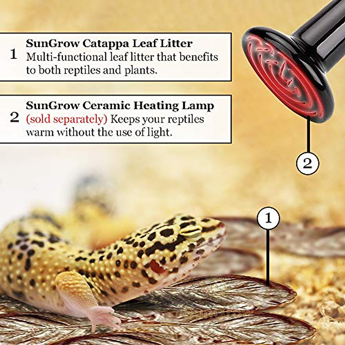 SunGrow Saver Bundle Pack - Catappa Leaves 30Pcs/Pack + Large Leaf Hammock