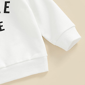 Fall/Winter Newborn Infant Baby Boy Girl Clothes Set Long Sleeve Crewneck Sweatshirts Pullover Top Pant Sweatpants Outfit (Little Dude,0-6 Months)