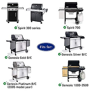 Utheer 7638 17.5 Inch Cast Iron Grill Grates Replacement for Weber Spirit I & II 300 Series, Spirit 700, Genesis 1000-3500, Spirit E/S-310, E/S-320, E/S-330, Genesis Silver Gold Platinum B/C, 7639