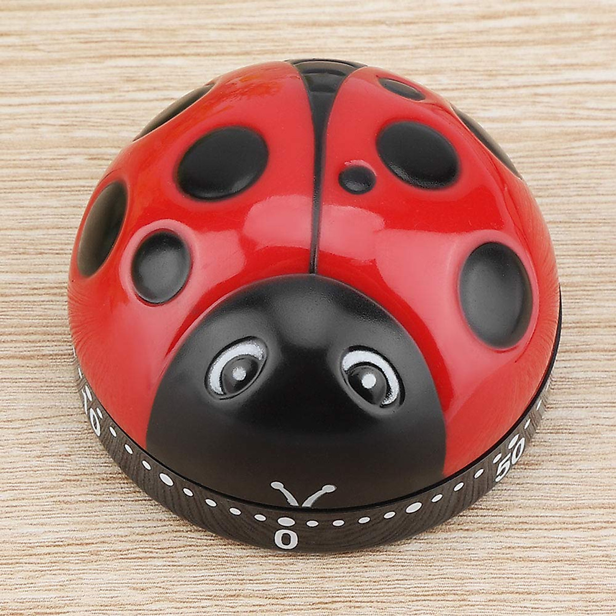 Fdit Cute Ladybug Shape Kitchen Timer 60 Minutes Timer with Loud Ring Mechanical Wind-Up Timer Kitchen Cooking Utensils