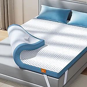 Maxzzz Firm Full Size Mattress Topper, 4 Inch Full Memory Foam Mattress Topper, High Density Foam Bed Topper for Back Pain Relief, with Certified Cover