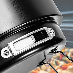 10" Portable Round Barbecue BBQ Charcoal Grill with Handle for Outdoor Home Kitchen BBQ Picnic Camping