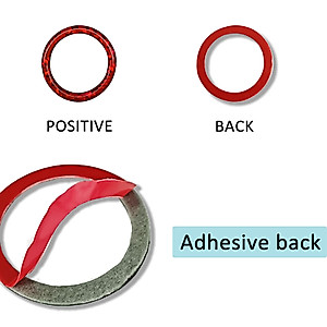 Agulier Engine Start Stop Button Ring Cover Carbon Fiber Keyless One Click Push Start Button Trim Panel Sticker Interior Accessories Decoration for Toyota Supra GR A90 A91 MK5 2019-2022(Red)