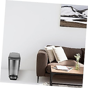 GETAJGHSD Small Bathroom Trash Can with Lid Abs Stainless Steel Restroom Trash Can Small Trash Can with Lid for Bathroom Bathroom Trash Can with Lid