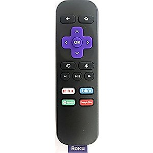 New Roku RC112 Remote with Dedicated Channel Keys Netflix Blim Spotify Google Play Compatible with: Roku LT Roku HD, XD, XDS Roku N1 Roku 1 Roku 2 Roku 2 HD, XD, XS Roku 3 Roku Express Roku Express+