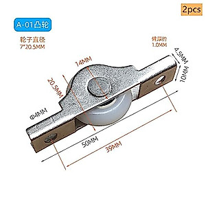 Bathroom Kitchen Sliding Door Roller Wardrobe Copper Runners Window Caster Wheel Pulley for Cabinet Furniture Hardware 2Pcs (Color : A1)