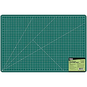 US Art Supply 24" x 36" GREEN/BLACK Professional Self Healing 5-Ply Double Sided Durable Non-Slip Cutting Mat Great for Scrapbooking, Quilting, Sewing and all Arts & Crafts Projects
