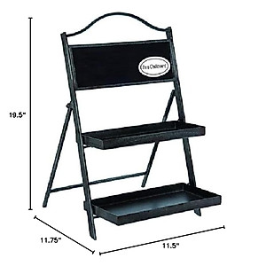 Valyria LLC Transpac A5853 Metal Chalkboard Shelf Stand, 19.50-inch Height