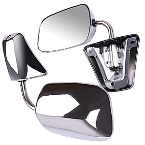 SCITOO Side Mirrors Fit For Chevy For GMC Towing Mirror Replacement Side View ABS Plastic Manual Folding Door Mirror for 1973-1991 For Chevy Blazer Suburban 1978-1991 Van 1973-1987 For GMC Jimmy