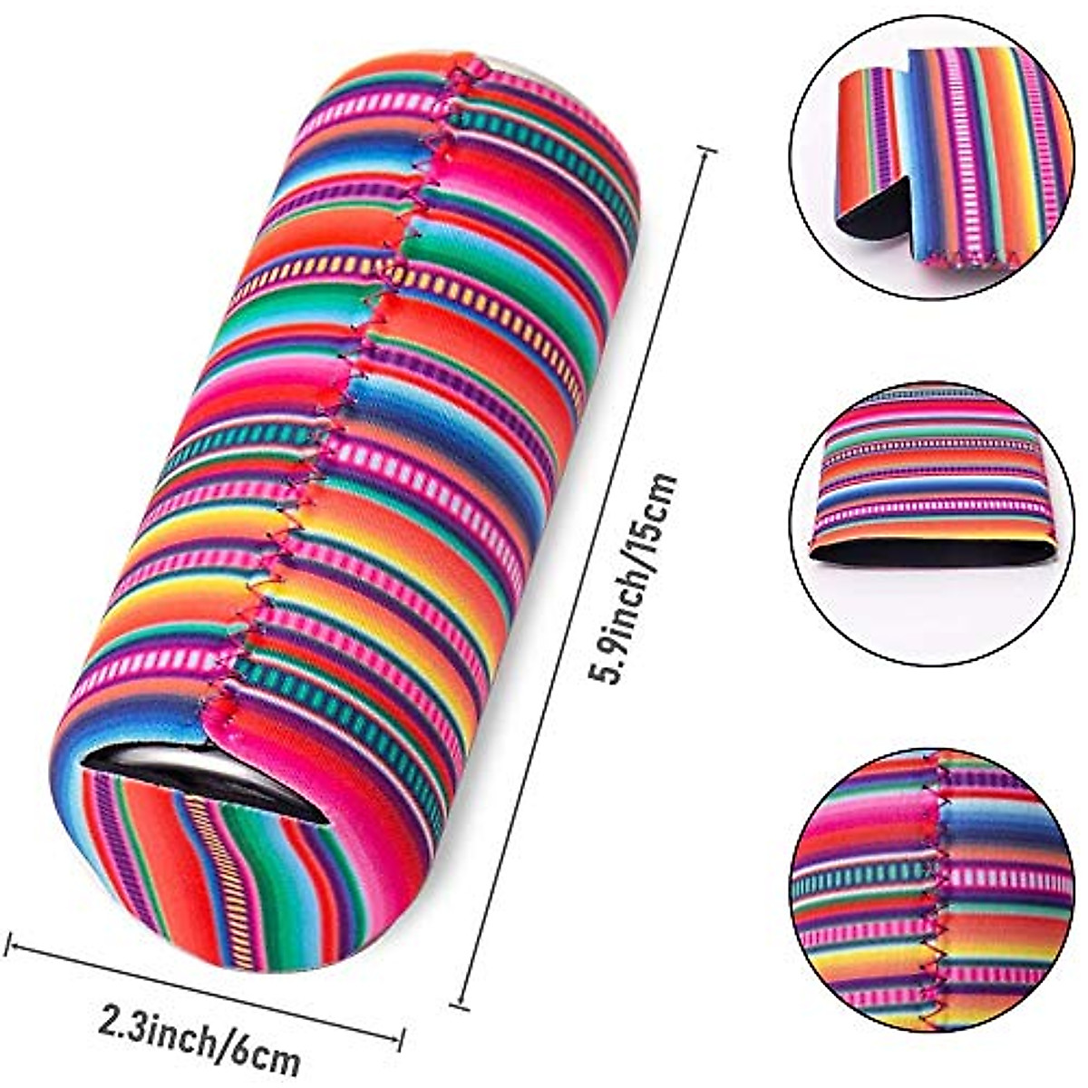 Sunsetbaby Slim Can Cooler for 12oz Skinny Can Coolers - Insulated Neoprene Can Sleeves Perfect for White Claw, Slim Beer, Spiked Seltzer