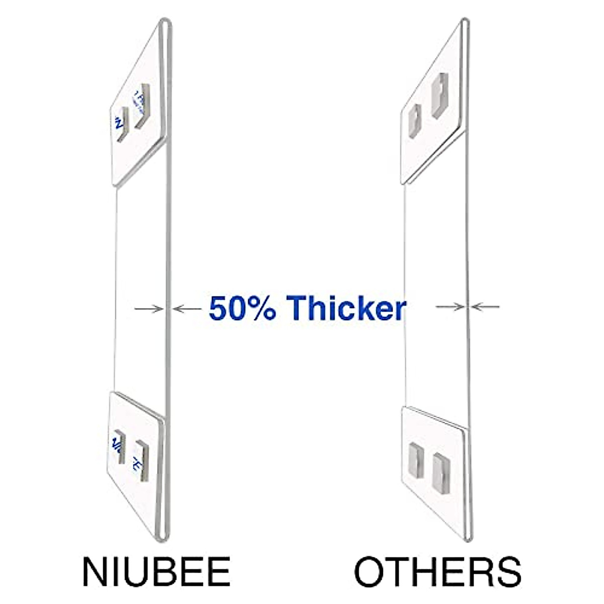 Niubee 8.5x11 inch Wall Mount Acrylic Sign Holder with Double Sided Adhesive Tape for Office, Home, Store, Restaurant-No Drilling (30 Pack)